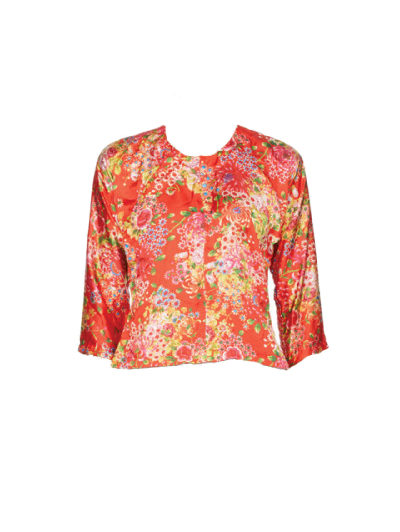 CDG CDG Red Floral Print Shirt