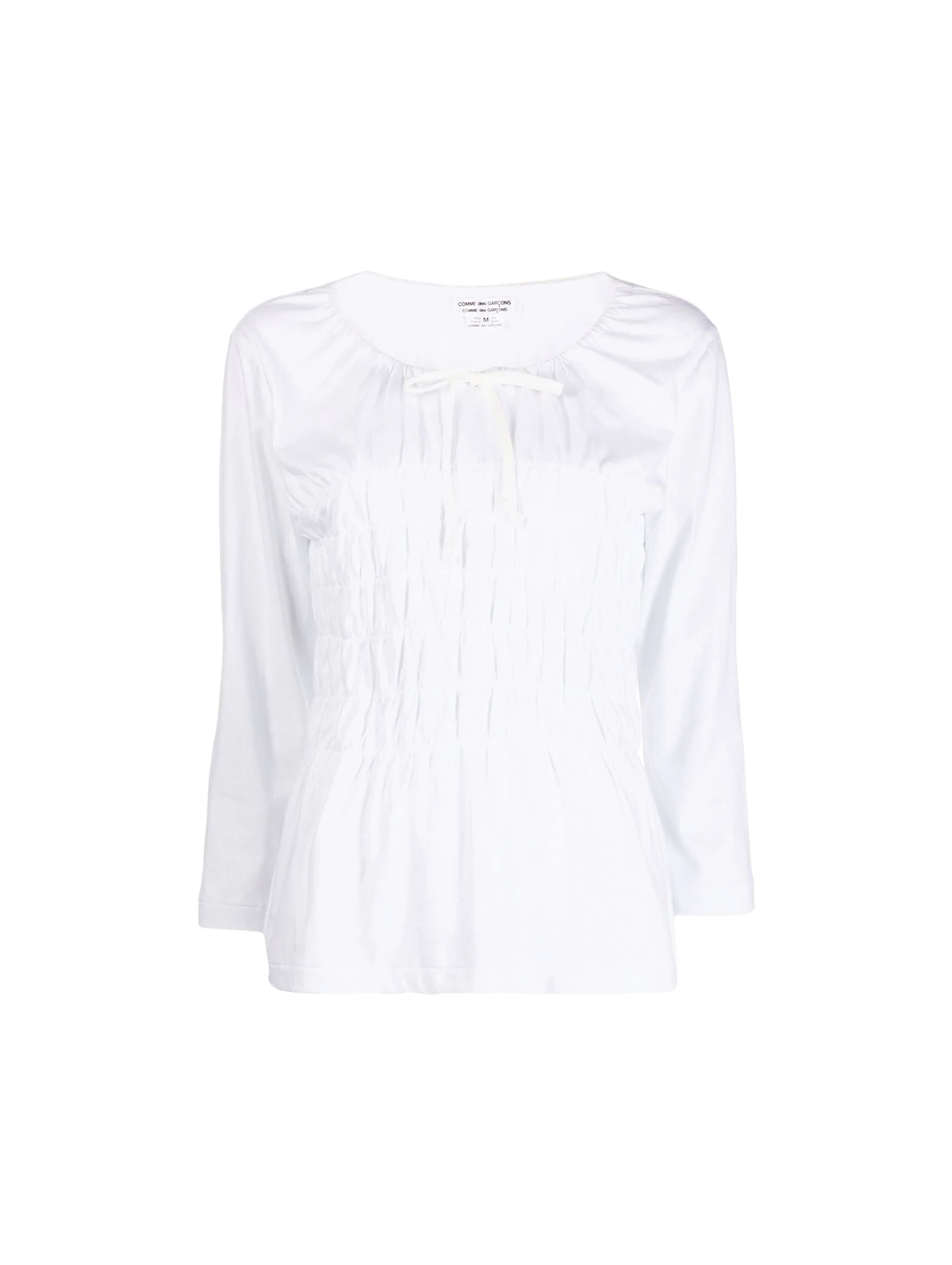 CDG CDG White Shirred Top